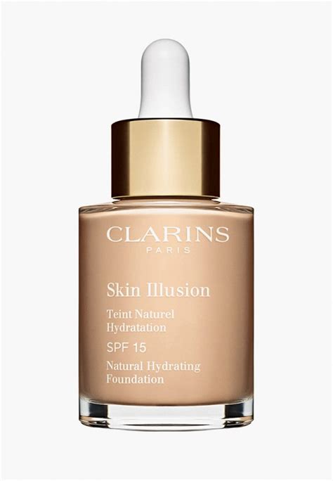 Тональный крем Clarins увлажняющий, с сияющим финишем, цвет: бежевый ...