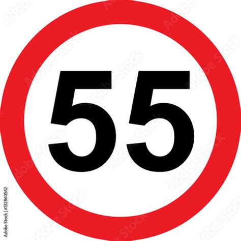 "55 speed limitation road sign" Stock photo and royalty-free images on ...