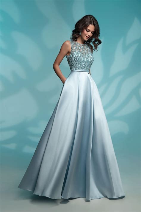 Вечернее платье голубого цвета Nora Naviano Fiona 8142 dusty blue ...