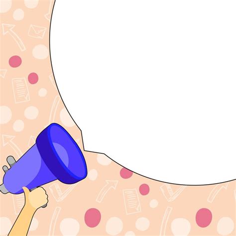 Premium Vector | Megaphone In Hand Voice Device With Speech Bubble ...