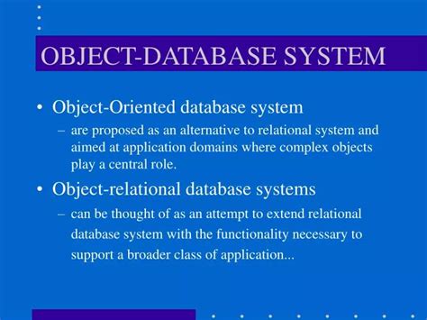 PPT - OBJECT-DATABASE SYSTEM PowerPoint Presentation, free download - ID:1014954