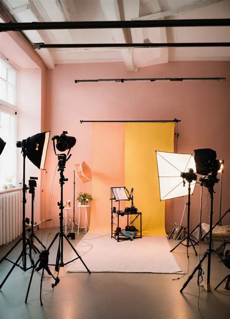 Lexica - A photo of a photographer's studio, light color scheme