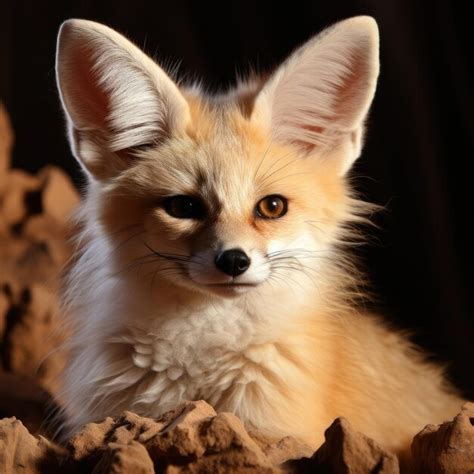 Premium AI Image | Delicate Fennec Fox in Desert Pastel