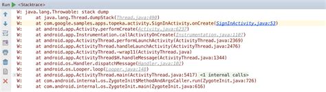 Analyze a stack trace | Android Developers