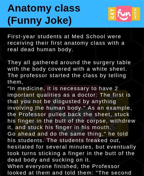 Anatomy class (Funny Joke) – GetFunWith | Anatomy class, Student jokes ...