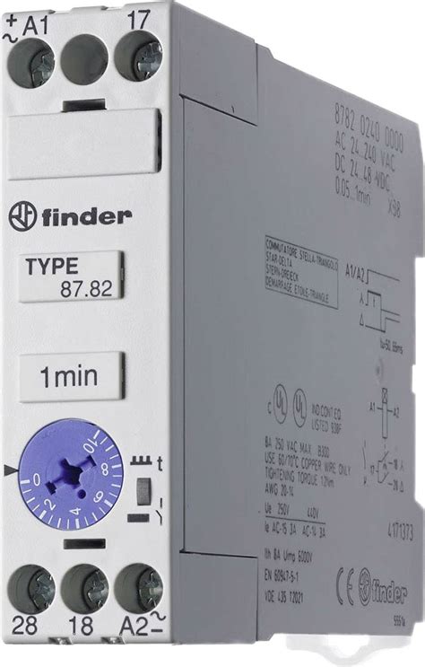 Finder 87.82.0.240 Relè temporizzato Monofunzionale 1 pz. Intervallo di ...