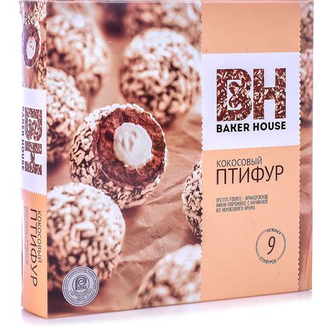 Пирожные Птифур Baker hause 225г кокосовый купить за 260 руб. с ...