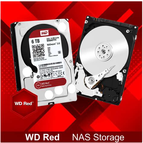 Wd Red 6tb Nas Wd60efrx 3.5-inch Sata 6, Intellipower, 64mb
