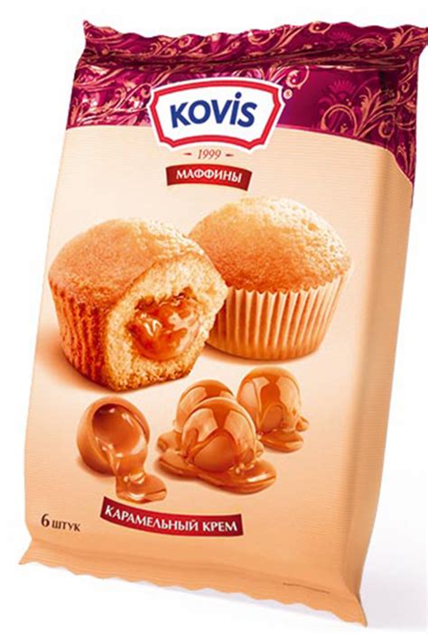 Мини-маффины "Kovis" карамель 200 гр