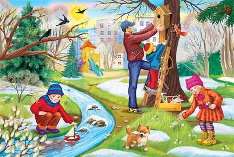 Иллюстрация весна в стиле 2d | Illustrators.ru