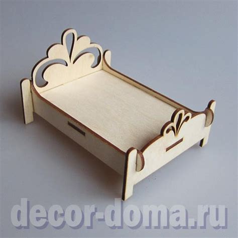 Кровать кукольная, фанера, 14х11 см, купить, заказать, с доставкой ...