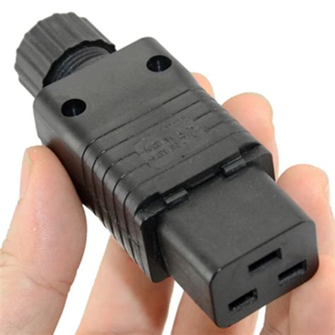 IEC 320 C19 16A Power Cord Connector,Black PDU IEC 320 C19 Rewirable ...