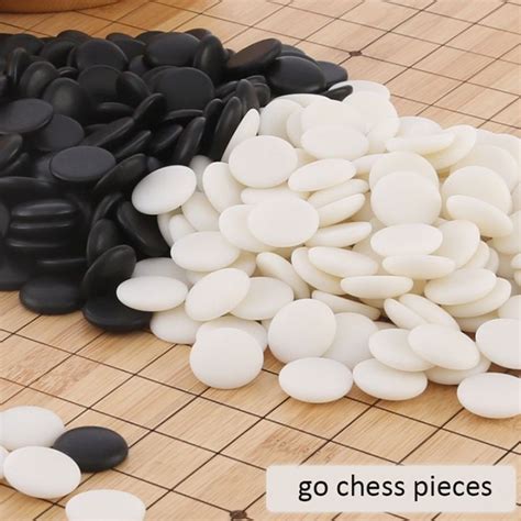 Go Chess Piece Double Convex Standard Gomoku Black and White Chess ...