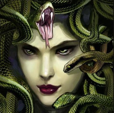 Каменный взгляд Медузы Горгоны Медуза Горгона | Mythical creatures ...