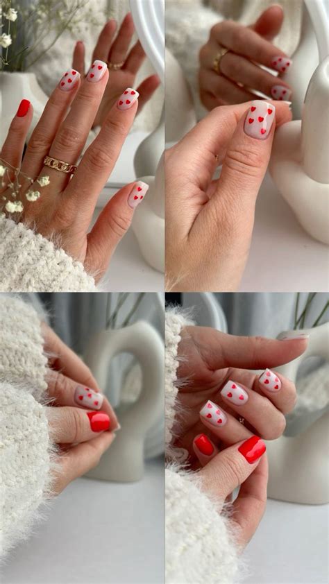 Сердечки на ногтях, топ с сердечками in 2024 | Nail manicure, Manicure ...