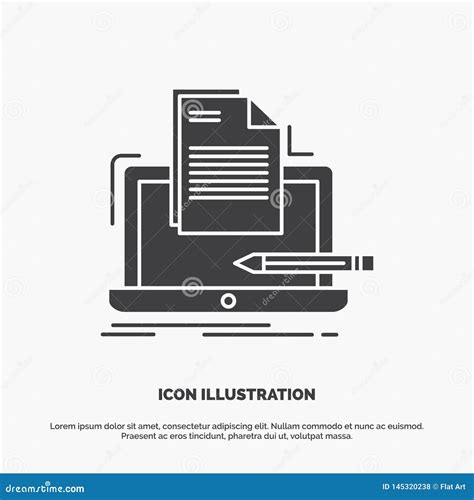 Coder, Coding, Computer, List, Paper Icon. Glyph Vector Gray Symbol for UI and UX, Website or ...