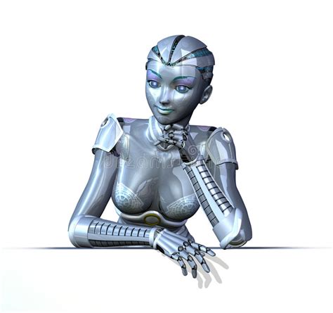 женский металлический робот перевода 3d сексуальный Иллюстрация штока ...