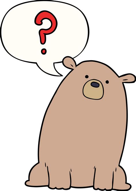 cartoon curious bear and speech bubble 10471730 Vector Art at Vecteezy