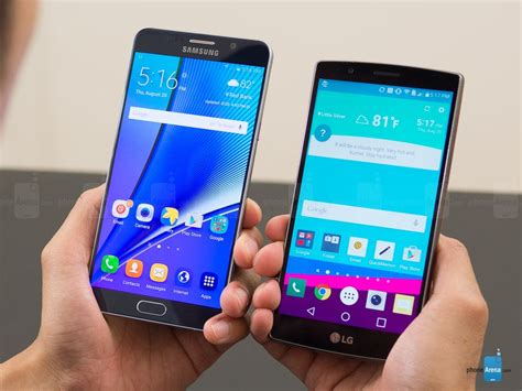 Samsung Galaxy Note5 vs LG G4 - PhoneArena