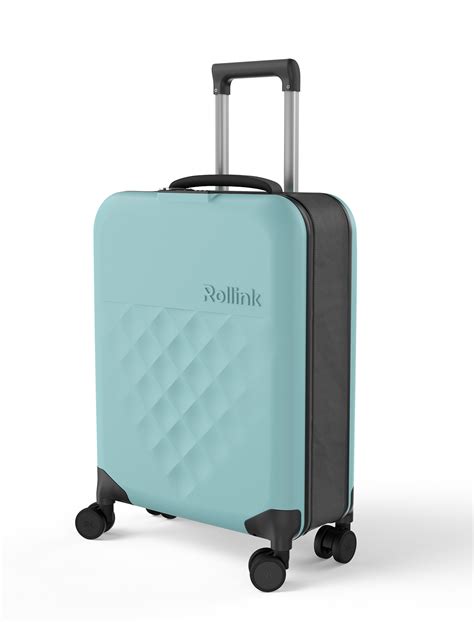 Чемодан складной Rollink Vega 360 55x40x20 см, 4 колеса, бирюзовый ...