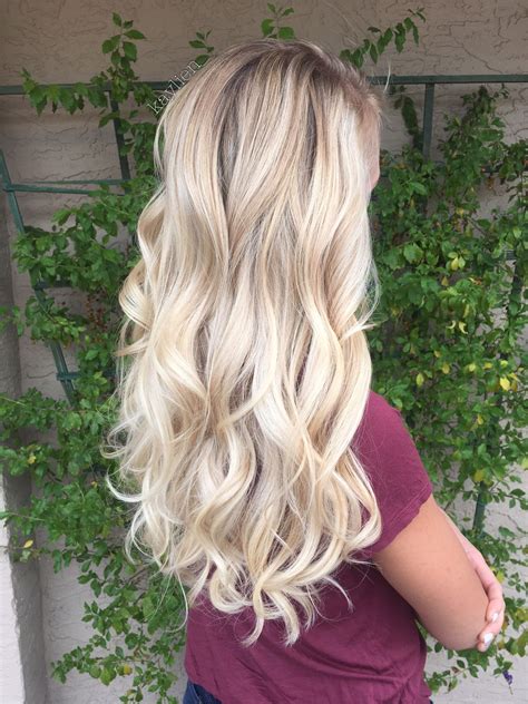 Blonde balayage on natural level 8 hair Balayage Long Hair, Dyed Blonde ...