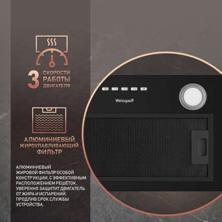 Кухонная встраиваемая вытяжка Weissgauff FIONA 60 BL купить с доставкой ...