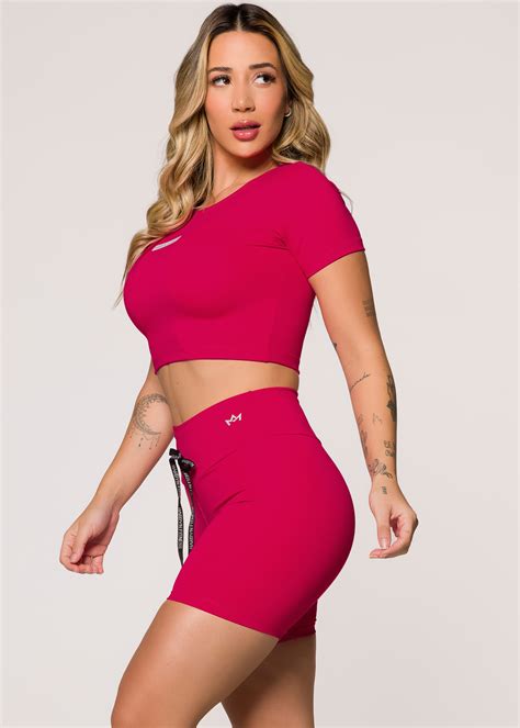 Cropped Hot Pink em Suplex de Poliamida Rosa