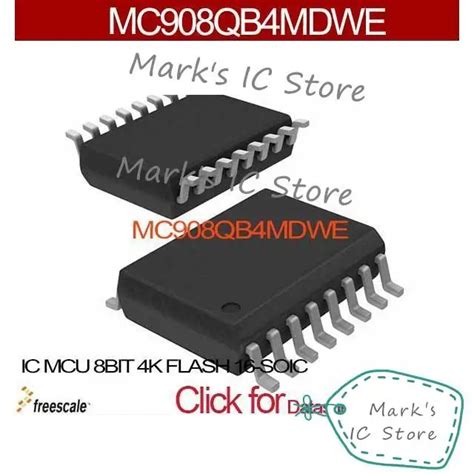 MC908QB4MDWE IC MCU 8BIT 4K FLASH 16 SOIC MC908QB4MD 908Q MC908QB4 ...