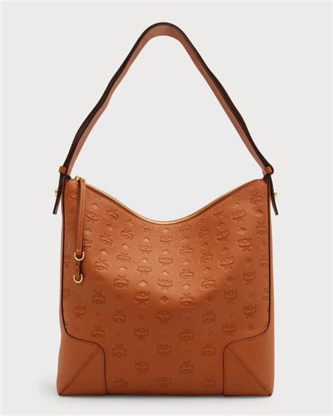 MCM Klara Large Monogram Leather Hobo Bag | Neiman Marcus