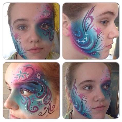 Freestyle face painting on my sister, love these colours! | Face ...