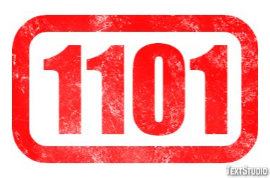 1101 Text Effect and Logo Design Number
