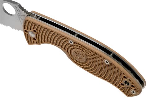 Spyderco Tenacious Lightweight Tan C122PSTN FRN Teilwellenschliff ...