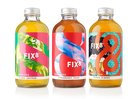 B&B Studio Creates Branding for FIX8 kombucha