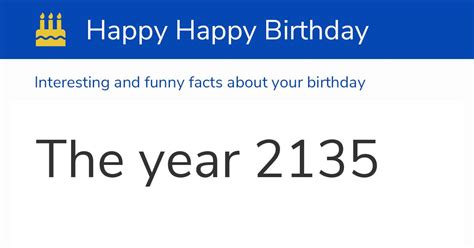 The year 2135: Calendar, history and birthdays
