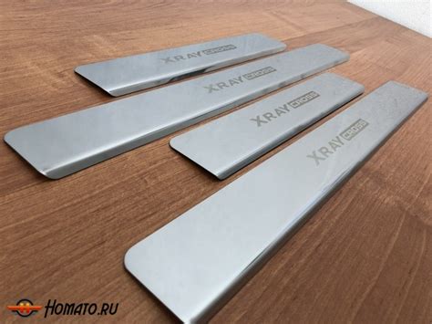 Накладки на пороги Лада Х Рей Кросс нержавейка, INOX в интернет ...