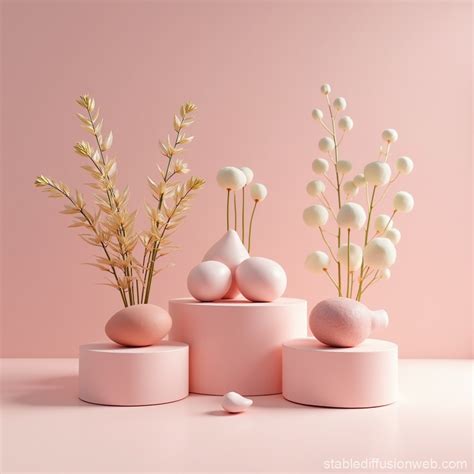 Trade Show Stand with High-Details Pastel Colors | Stable Diffusion Online
