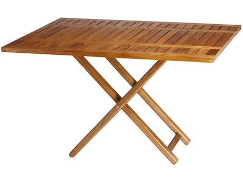 TEAK Тиковый раскладывающийся складной стол, прямоугольный 120 х 80 см ...