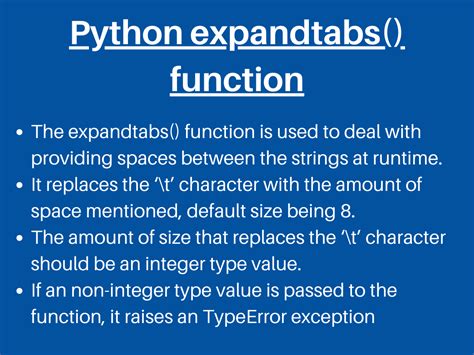 Understanding Python String expandtabs() Function - AskPython