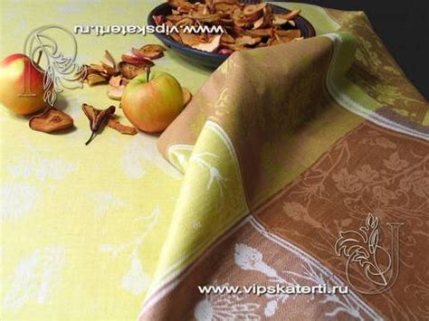 Жаккардовые скатерти из льна