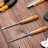 SmallCat 4 PCS Wooden File Handles with Strong Metal Collars, Medium ...