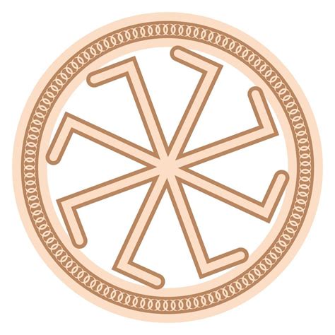 Kolyadnyk, a Slavic symbol decorated with an ornament of Scandinavian ...
