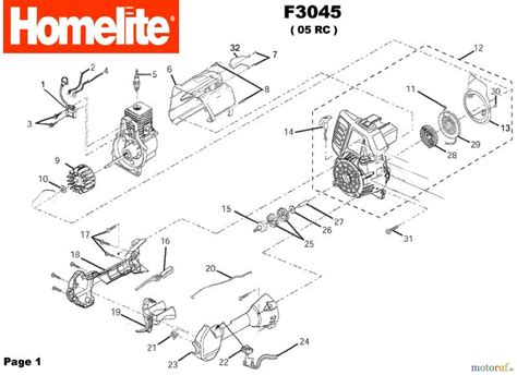 Homelite Motorsensen F3045 (Baujahr 2005-2010) Starter, Zündspule ...