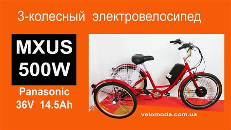 3-колесный электро велосипед с мотором MXUS 500W аккумулятором ...