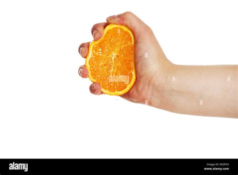 Hand squeeze orange hi-res stock photography and images - Alamy