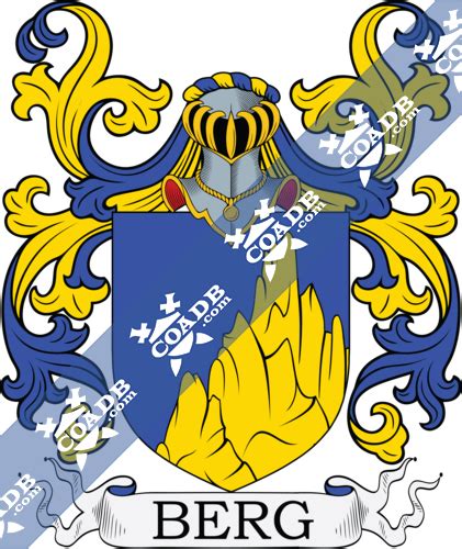 Berg Family Crest, Coat of Arms and Name History