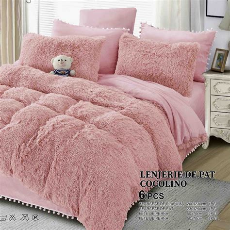 Set Lenjerie Super Pufoasa Cocolino, Model Fluffy, 6 Piese, Pat 2 ...