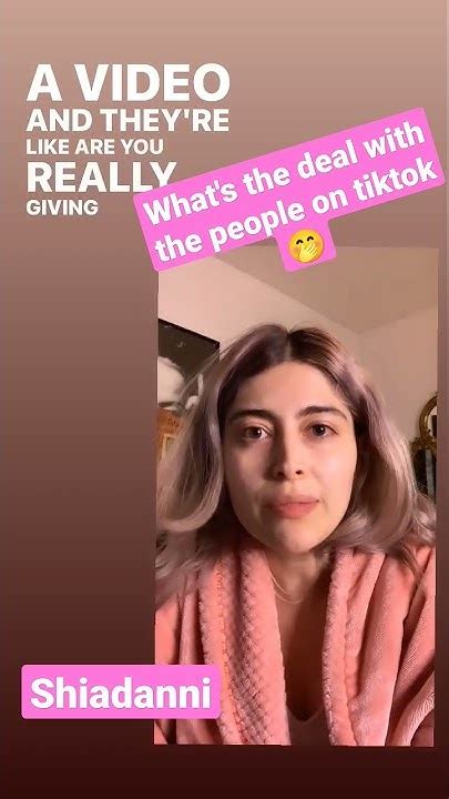 What's The deal with The people on tiktok. Shiadanni 💅 - YouTube