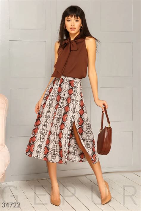 Юбка в змеиный принт (№ 34722) ♡ Gepur - women clothes store