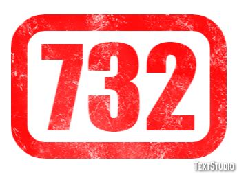 732 Text Effect and Logo Design Number