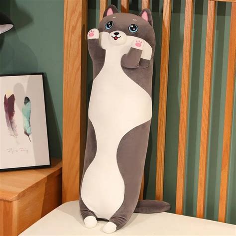 Мягкая игрушка обнимашка Кот батон 50 см My Kigu Серый (9009) – фото ...
